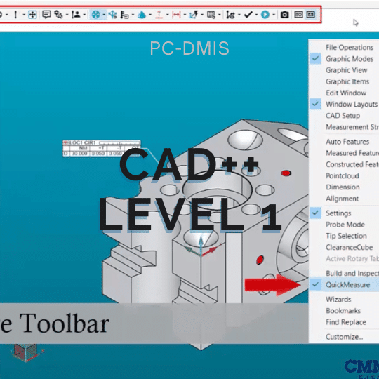 PC-DMIS CAD++ Level 1 Training Course | CMMXYZ